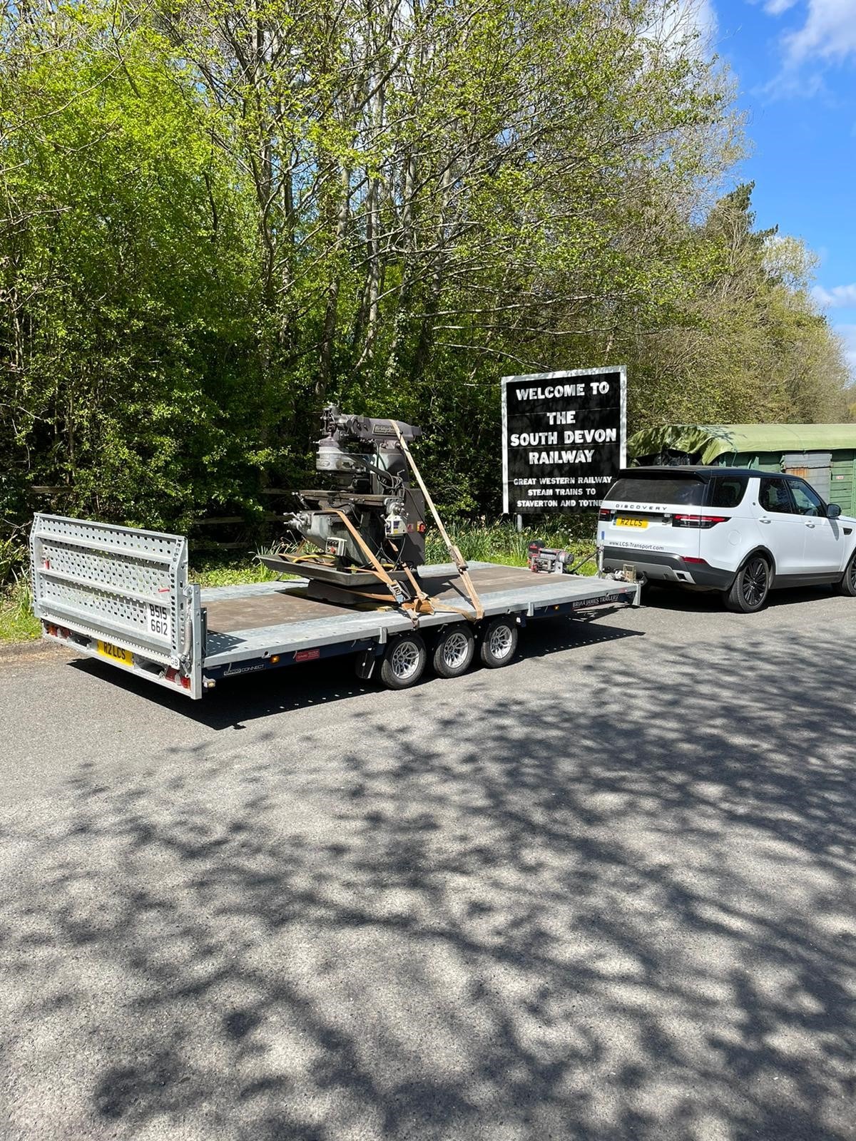 Same day delivery of Milling Machine to South Devon Railway - LCS Transport