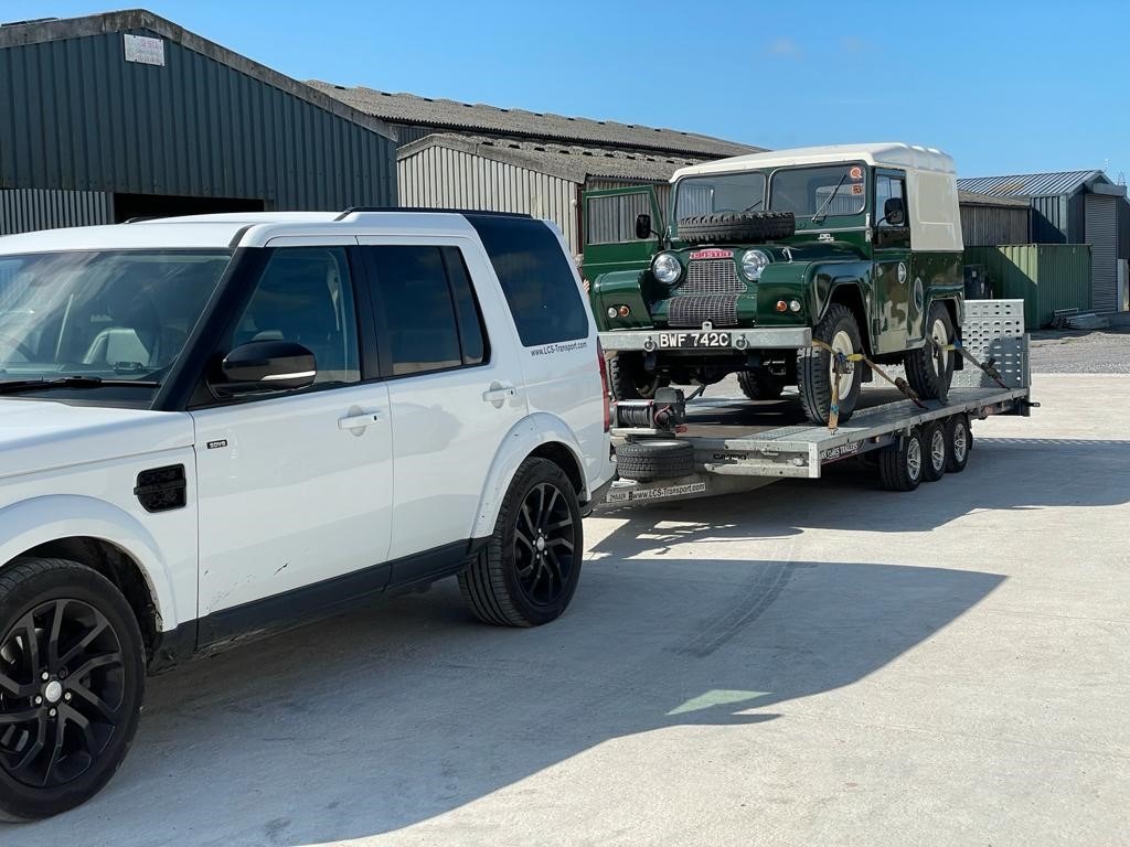 Collecting this beautiful Austin Gypsy from Carmarthen - LCS Transport